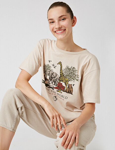 Koton Kadın Respect Life - Yaşama Saygı - %100 Organik Pamuk Bisiklet Yaka Baskılı Tişört Koton Kadın Respect Life - Yaşama Saygı - %100 Organik Pamuk Bisiklet Yaka Baskılı Tişört