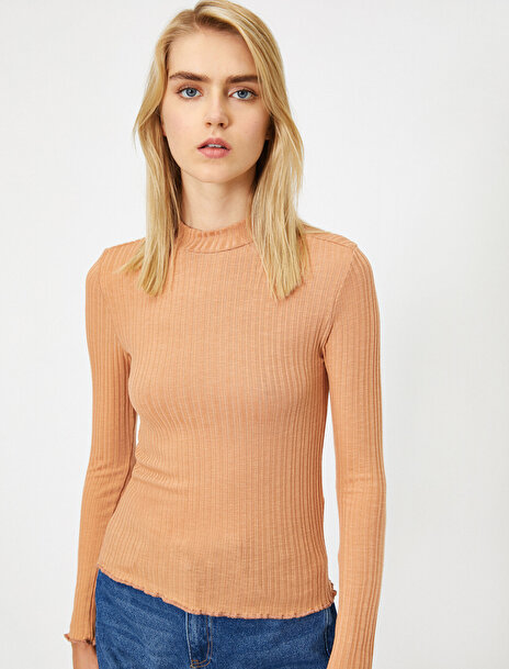 Koton Ole Genç Kız Ribana Slim Uzun Kollu Tişört