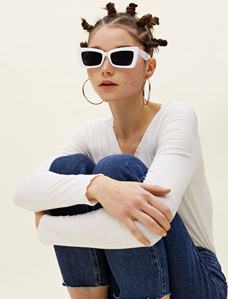 Koton Ole Genç Kız V Yaka Uzun Kollu Tişört