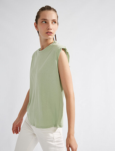 Koton Ole Genç Kız Pamuklu Vatkalı Kısa Kollu Tişört