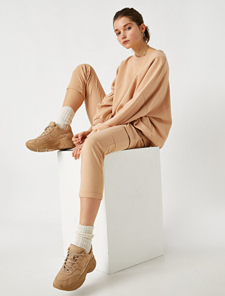 Koton Kadın Krep Cepli Pantolon