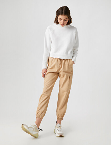 Koton Ole Genç Kız Pamuklu Kargo Jogger Pantolon