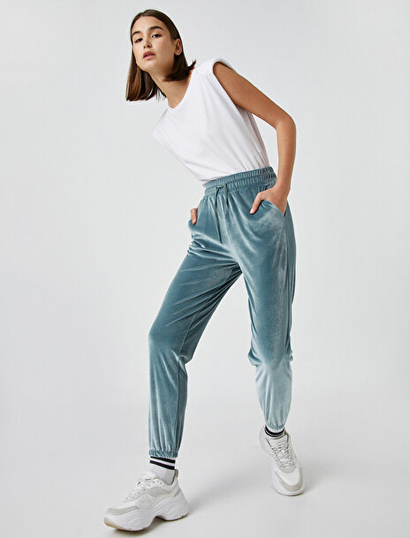 Koton Kadın Kadife Jogger Eşofman Altı