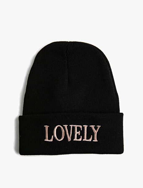 Koton Kadın Yazılı İşlemeli Bere