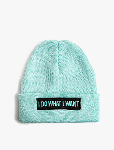 Koton Kadın Yazılı İşlemeli Bere