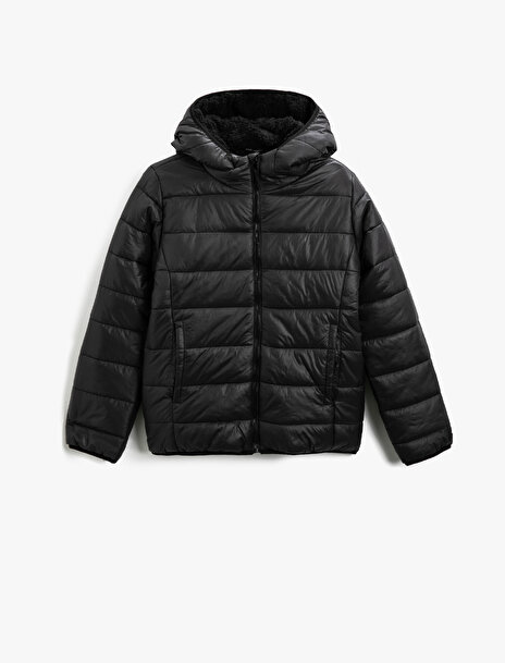 Koton Ole Genç Kız İçi Peluş Şişme Mont Kapüşonlu Kapitoneli Sherpa Koton Ole Genç Kız İçi Peluş Şişme Mont Kapüşonlu Kapitoneli Sherpa