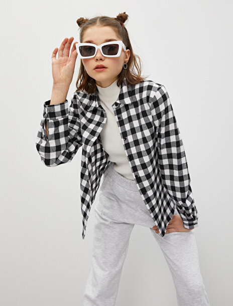 Koton Ole Genç Kız Pamuklu Oduncu Gömleği