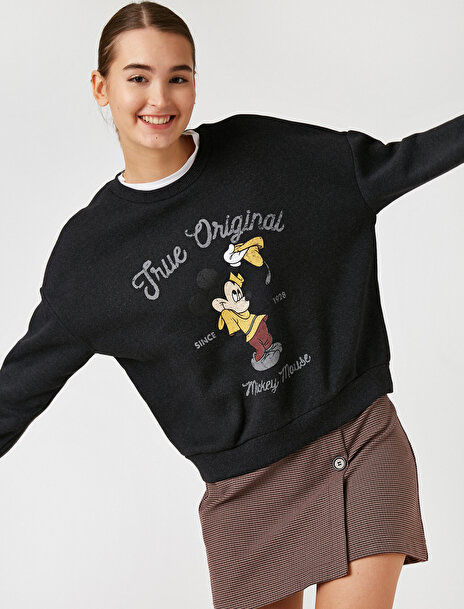 Koton Kadın Disney Lisanslı Mickey Mouse Sweatshirt Koton Kadın Disney Lisanslı Mickey Mouse Sweatshirt