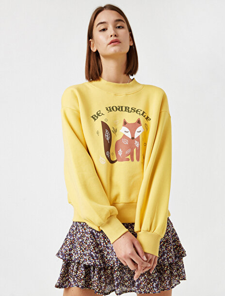 Koton Ole Genç Kız Respect Life - Yaşama Saygı - Organik Pamuklu Dik Yaka Baskılı Sweatshirt Koton Ole Genç Kız Respect Life - Yaşama Saygı - Organik Pamuklu Dik Yaka Baskılı Sweatshirt