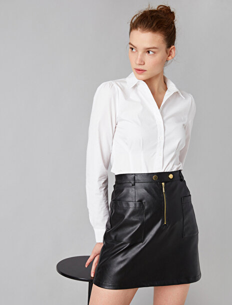 Koton Kadın Pamuklu Poplin Gömlek