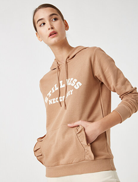 Koton Ole Genç Kız %100 Pamuk Kapüşonlu Yazılı Baskılı Sweatshirt Koton Ole Genç Kız %100 Pamuk Kapüşonlu Yazılı Baskılı Sweatshirt