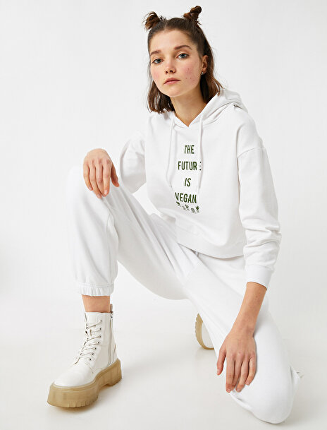 Koton Ole Genç Kız Pamuklu Kapüşonlu Yazılı Baskılı Sweatshirt Koton Ole Genç Kız Pamuklu Kapüşonlu Yazılı Baskılı Sweatshirt