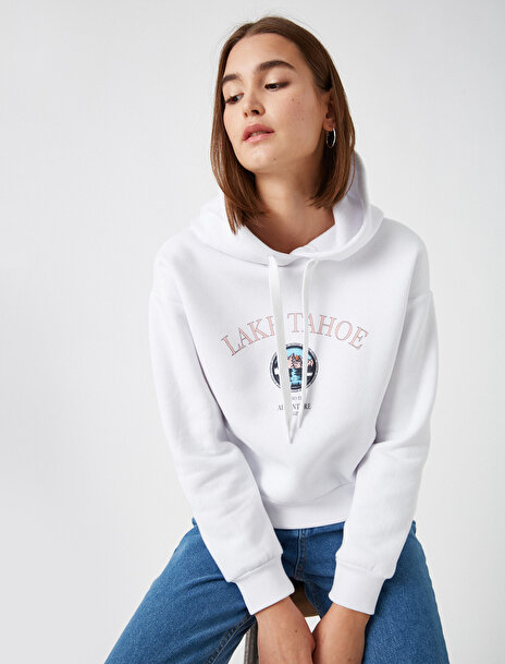 Koton Kadın Pamuklu Yazılı Baskılı Kapüşonlu Sweatshirt Koton Kadın Pamuklu Yazılı Baskılı Kapüşonlu Sweatshirt