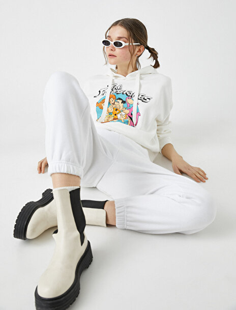 Koton Ole Genç Kız Pamuklu Warner Bros Lisanslı Kapüşonlu Sweatshirt