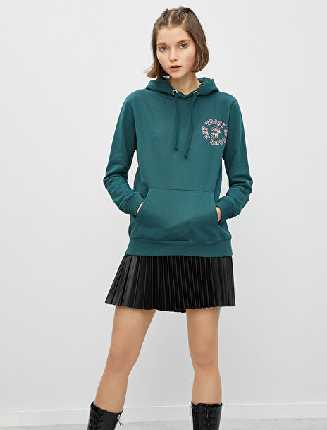 Koton Ole Genç Kız  %100 Pamuk Kapüşonlu Yazılı Baskılı Sweatshirt Koton Ole Genç Kız  %100 Pamuk Kapüşonlu Yazılı Baskılı Sweatshirt