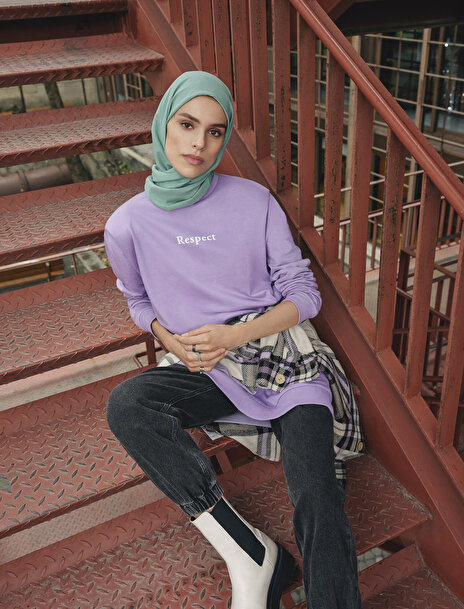 Koton Ole Genç Kız  %100 Pamuk Bisiklet Yaka Vatkalı  Sweatshirt Koton Ole Genç Kız  %100 Pamuk Bisiklet Yaka Vatkalı  Sweatshirt