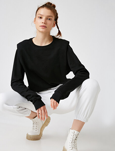 Koton Kadın Vatkalı Bisiklet Yaka Sweatshirt