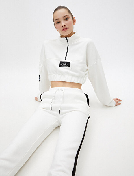 Koton Ole Genç Kız Sloganlı Crop Sweatshirt