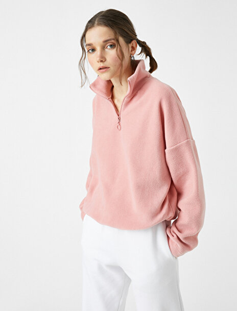 Koton Ole Genç Kız Fermuar Detaylı Polar Sweatshirt Koton Ole Genç Kız Fermuar Detaylı Polar Sweatshirt