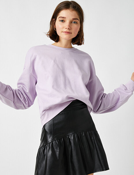 Koton Ole Genç Kız Suni Deri Görünümlü Mini Etek