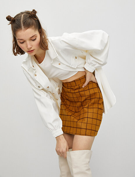 Koton Ole Genç Kız Check Mini Skirt Koton Ole Genç Kız Check Mini Skirt
