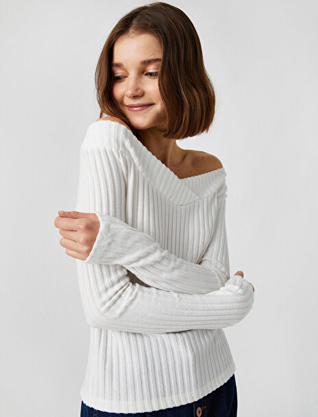 Koton Ole Genç Kız V Yaka Kazak