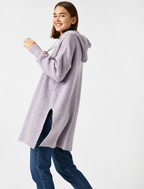 Koton Ole Genç Kız Kapüşonlu Oversize Uzun Triko Tunik Koton Ole Genç Kız Kapüşonlu Oversize Uzun Triko Tunik