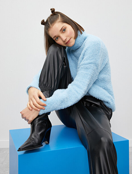 Koton Ole Genç Kız Balıkçı Yaka Uzun Kollu Triko Kazak Koton Ole Genç Kız Balıkçı Yaka Uzun Kollu Triko Kazak