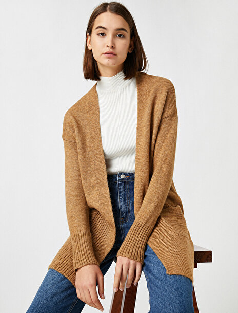 Koton Ole Genç Kız Cepli Uzun Triko Hırka