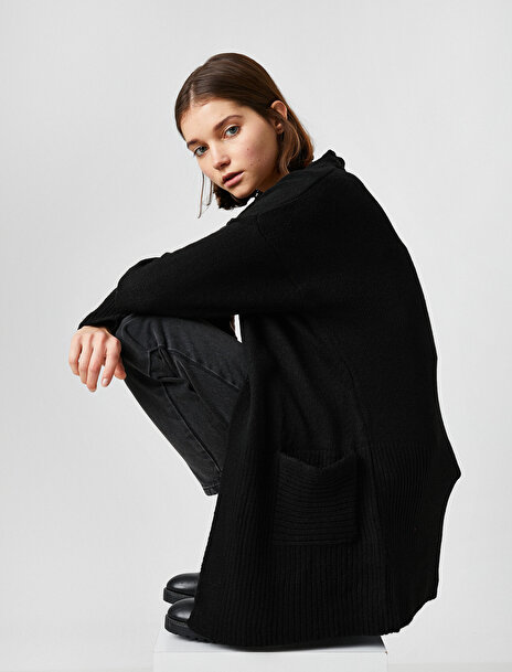 Koton Ole Genç Kız Cepli Uzun Triko Hırka Koton Ole Genç Kız Cepli Uzun Triko Hırka