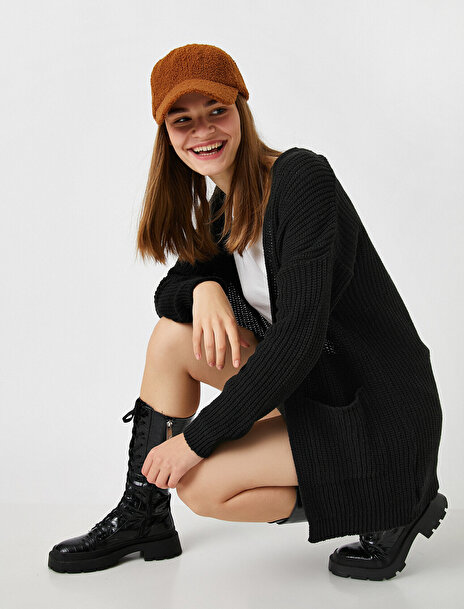 Koton Kadın Cepli Uzun Kollu Triko Hırka