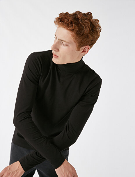 Koton Erkek Organik Pamuklu Balikçi Yaka Uzun Kollu Tisört Koton Erkek Organik Pamuklu Balikçi Yaka Uzun Kollu Tisört