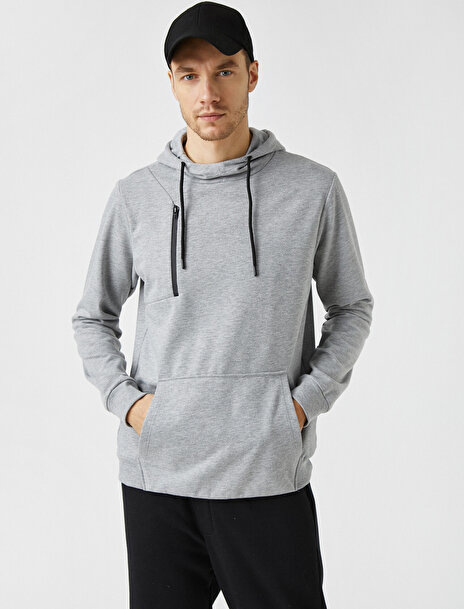 Koton Erkek Kapüşonlu Kanguru Cepli Pamuklu Sweatshirt Koton Erkek Kapüşonlu Kanguru Cepli Pamuklu Sweatshirt