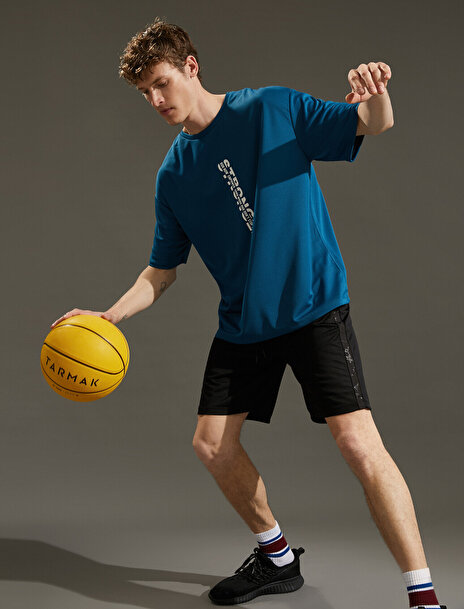 Koton Erkek Yazılı Baskılı Bisiklet Yaka Kısa Kollu Tişört