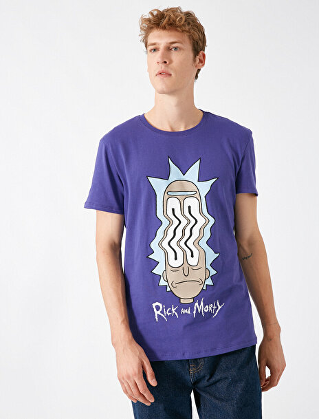 Koton Erkek Pamuklu Rick and Morty Lisanslı Kısa Kollu Tişört