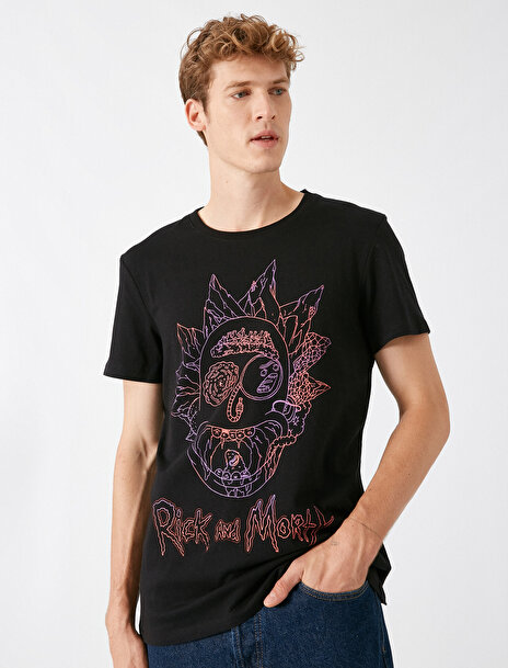 Koton Erkek Pamuklu Rick and Morty Lisanslı Bisiklet Yaka Kısa Kollu Tişört Koton Erkek Pamuklu Rick and Morty Lisanslı Bisiklet Yaka Kısa Kollu Tişört
