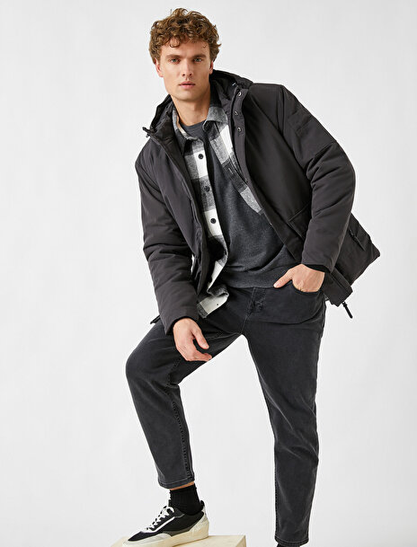 Koton Erkek Kapşonlu Kışlık Mont