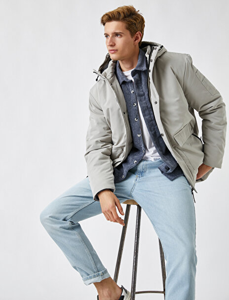 Koton Erkek Kapşonlu Kışlık Mont