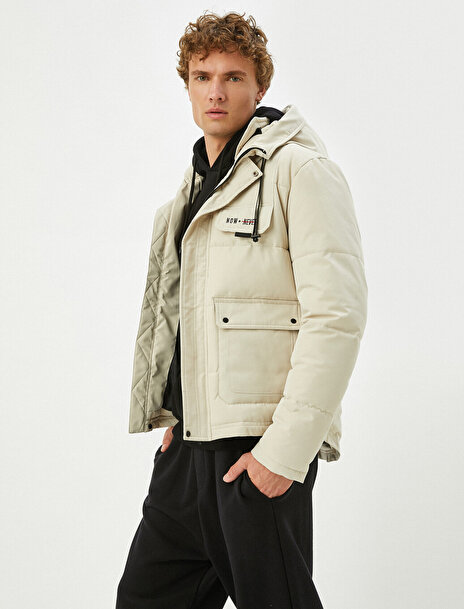 Koton Erkek Kapşonlu Şişme Mont