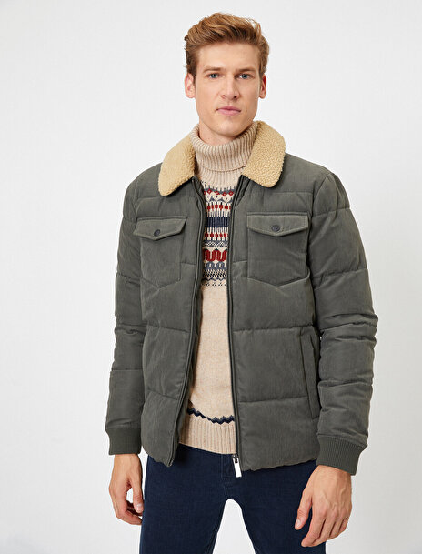 Koton Erkek Cepli Fermuarlı Mont