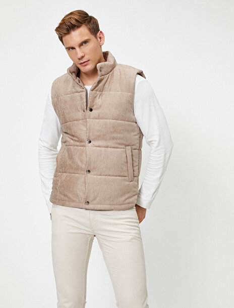 Koton Erkek Süet Puffer Yelek
