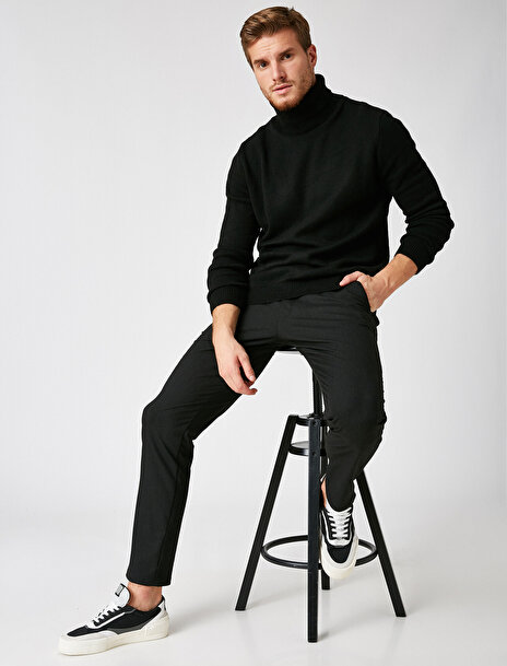 Koton Erkek Chino Poplin Kumaş Slim Fit Pantolon Koton Erkek Chino Poplin Kumaş Slim Fit Pantolon