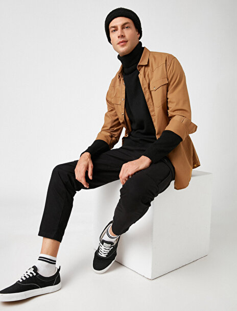 Koton Erkek Pamuklu Gabardin Kargo Pantolon