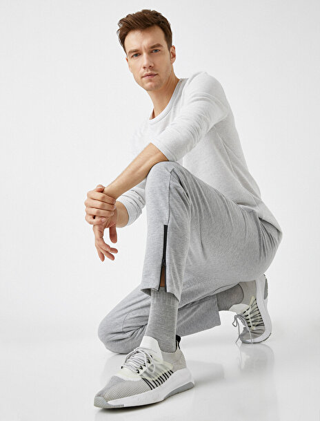 Koton Erkek Paçası Fermuarlı Pamuklu Eşofman Altı