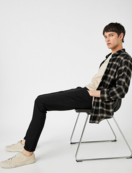 Koton Erkek Tapered Fit Kot Pantolon - Joe Jean