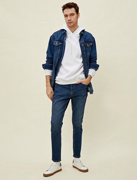 Koton Erkek Tapered Fit Kot Pantolon - Joe Jean