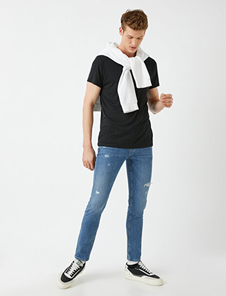 Koton Erkek Super Skinny Fit Kot Pantolon - Justin Jean