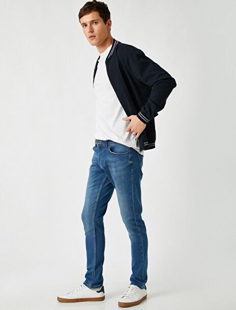 Koton Erkek Respect Life - Yasama Saygi - Michael Skinny Fit Jean Kot Pantolon Koton Erkek Respect Life - Yasama Saygi - Michael Skinny Fit Jean Kot Pantolon