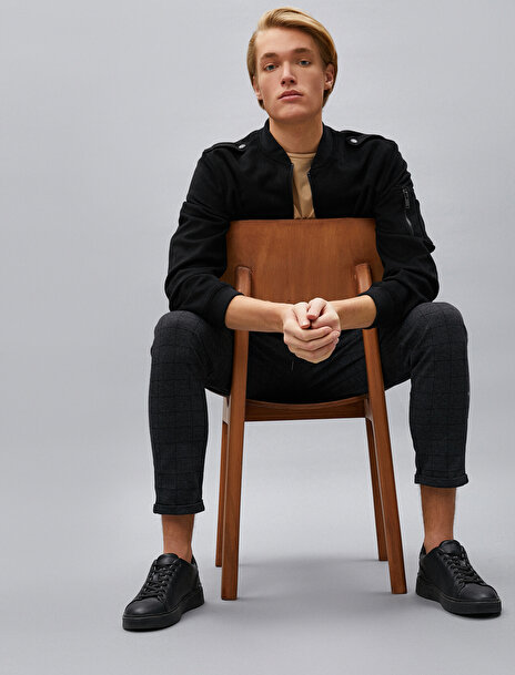 Koton Erkek Kareli Beli Bağlamalı Eşofman Altı Koton Erkek Kareli Beli Bağlamalı Eşofman Altı