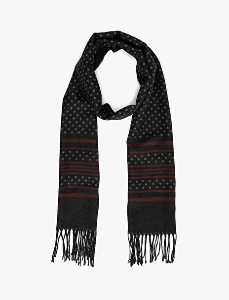 Koton Erkek Puantiyeli Püsküllü Atkı